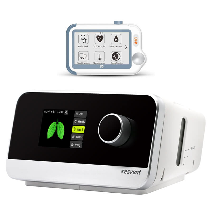 Auto CPAP/APAP Machine with Checkme Pro Vital Signs Monitor. – Wellue