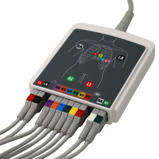 ECG data acquisition box with lead wires for Biocare iE6 6-Channel ECG ...