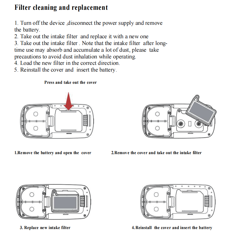 Intake Filter for Portable Oxygen Concentrator (2 Pcs) – Wellue