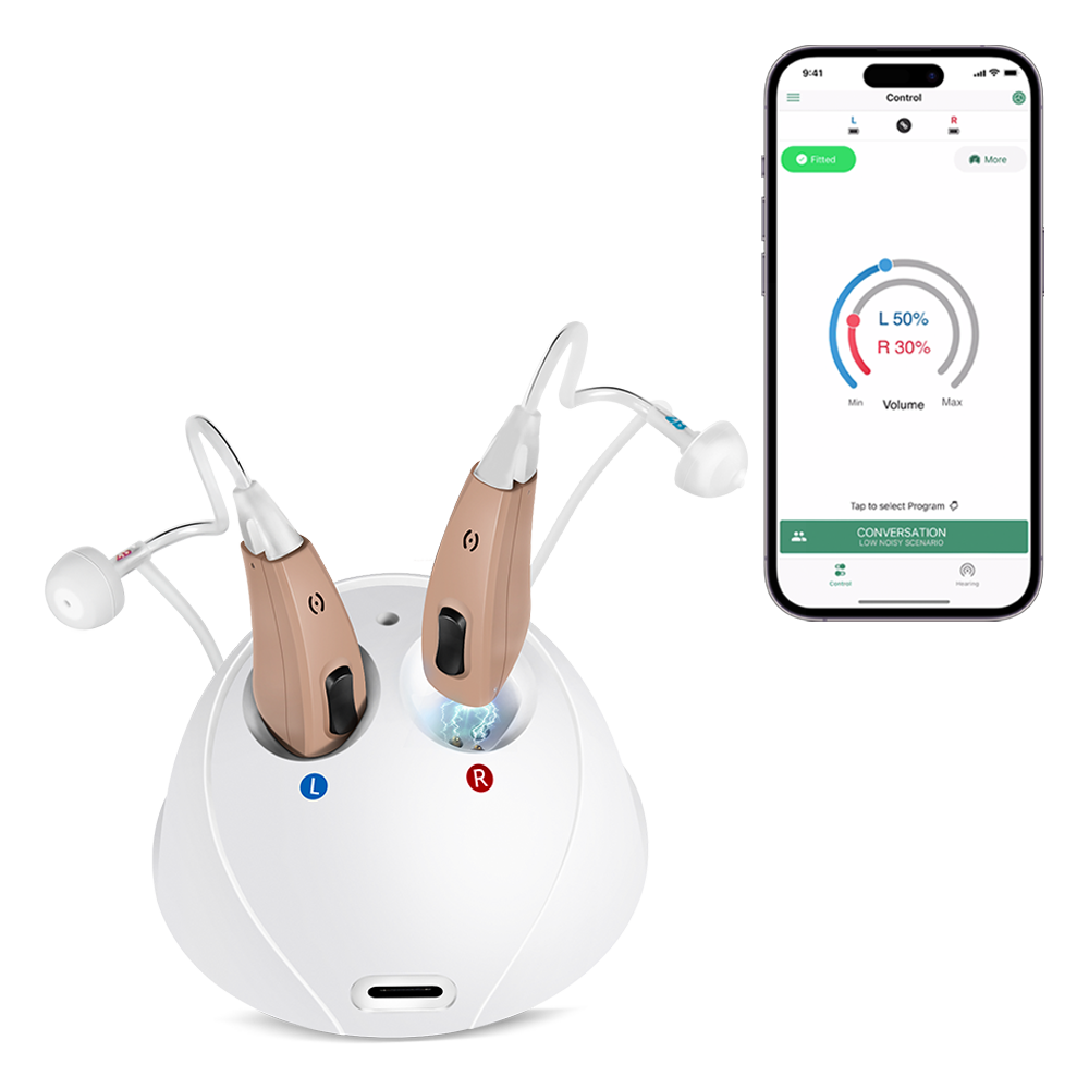 Self-fitting OTC Digital Rechargeable Hearing Aids Customizable with ...