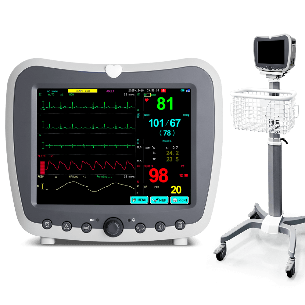 Vital Signs Patient Monitor with Printer & Touchscreen, Optional EtCO₂ ...