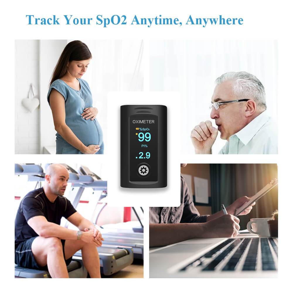 Wellue Bluetooth Wireless Fingertip Pulse Oximeter. iOS & Android APP ...