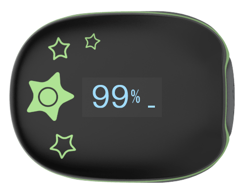 Wellue KidsO2 Children Blood Oxygen Monitor. Audio Alarm in APP ...