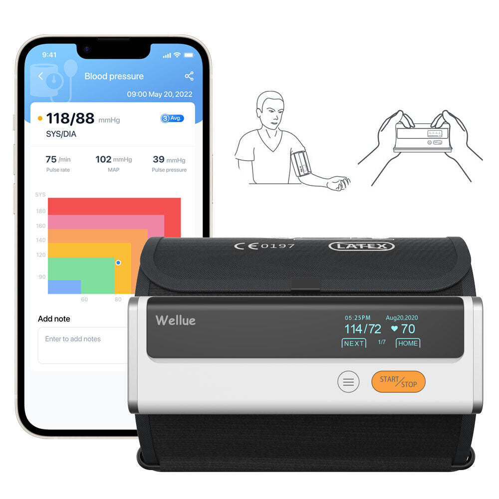 Wellue Portable Blood Pressure Monitor with EKG, Supporting AI ...